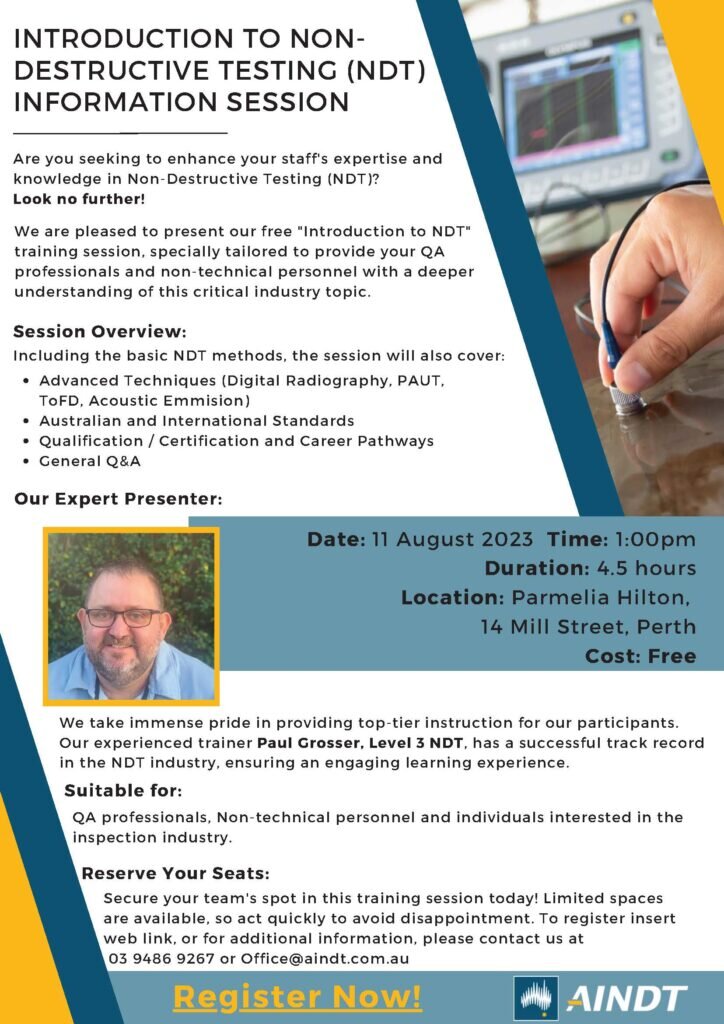 Australian Institute for Non-Destructive Testing (AINDT) WA Technical ...